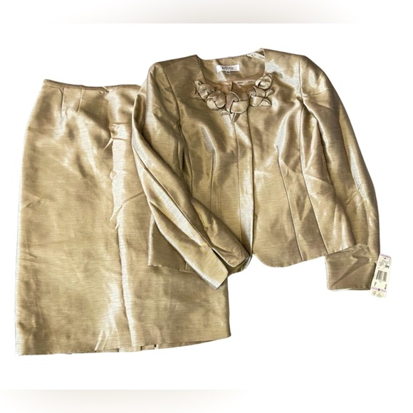 Kasper | Skirts | New Champagne Kasper 2 Pc Matching Set Formal Women ...